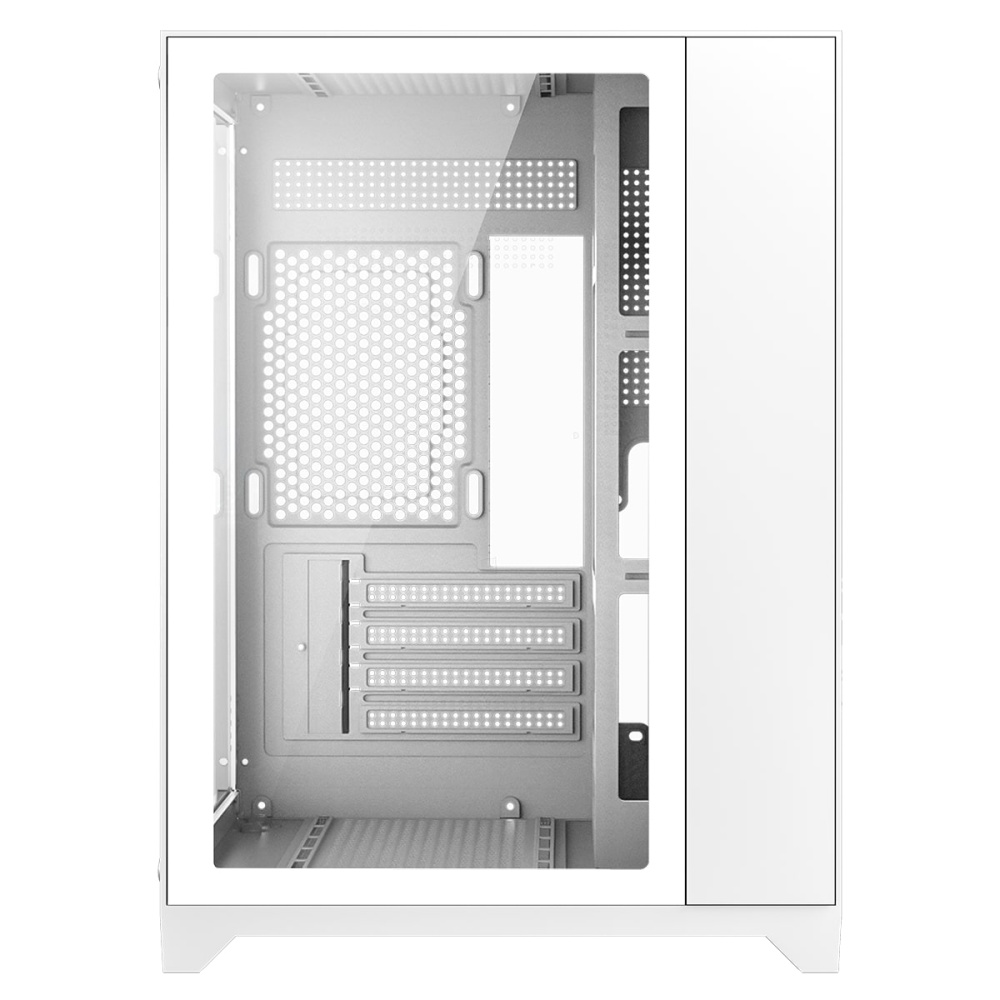 GameMax Infinity Mini Cube Micro ATX PC White Gaming Case With Tempered ...